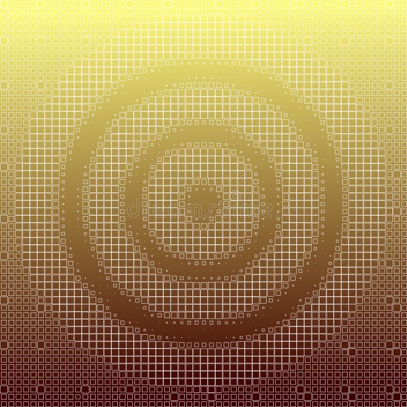 Abstract Dart Board Pattern on Gradient Gold Background, White Tiny ...