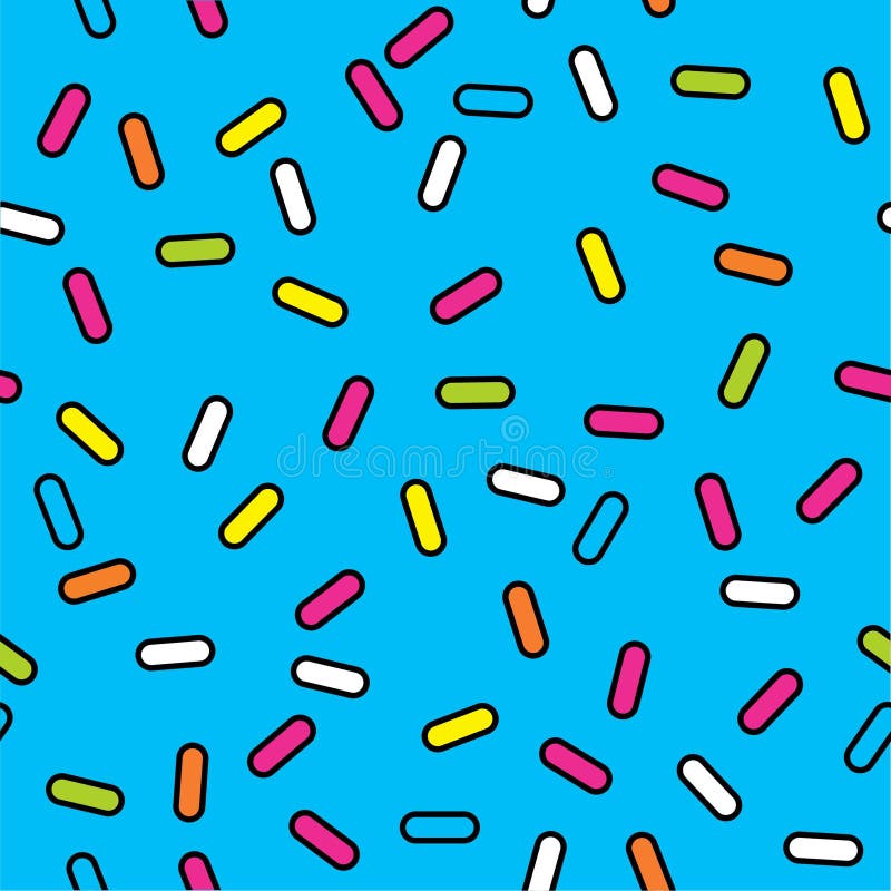 Abstract Dash Pattern Vector, Memphis Style Pattern Vector with Small ...