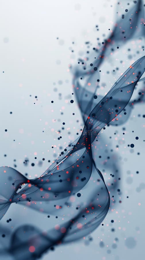 Abstract Data Breach: Minimalist Blue Stream Leaking Smaller Red ...