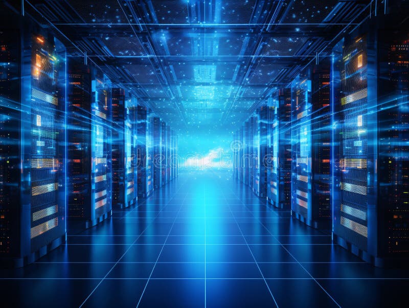 Abstract Data Center Background Database In Terminal Storage Hardware