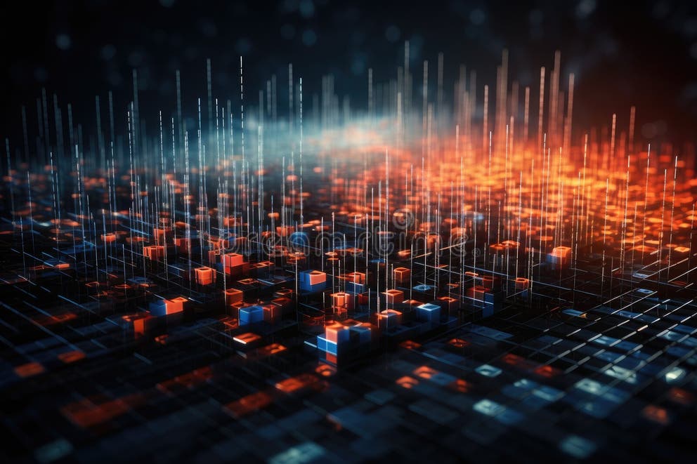 Abstract Data Center Database Data Storage Backup Cyber Security And Futuristic Concept Ai