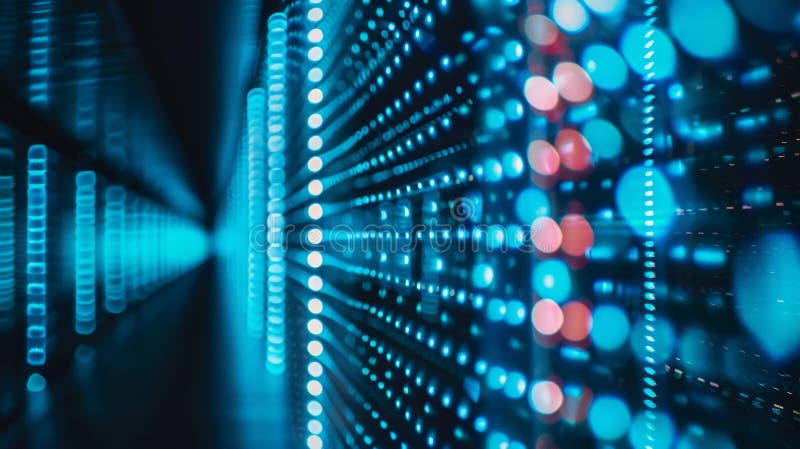 Abstract Data Center - Server Room Lights, Network Technology ...