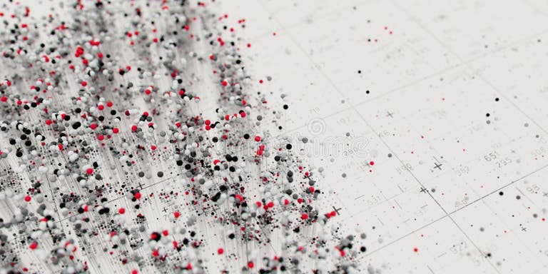 Abstract Data Clusters Visualization. AI Technology Neural Patterns ...