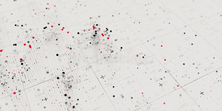 Abstract Data Clusters Visualization. AI Technology Neural Patterns ...