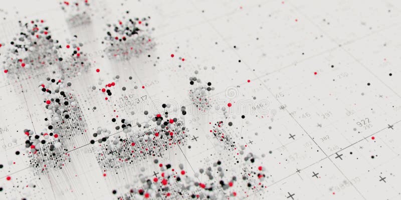 Abstract Data Clusters Visualization. AI Technology Neural Patterns Stock Image - Image of ...