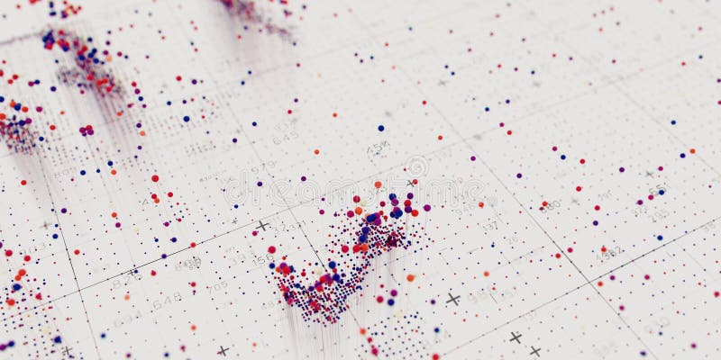 Abstract Data Clusters Visualization. AI Technology Neural Patterns Stock Photo - Image of ...