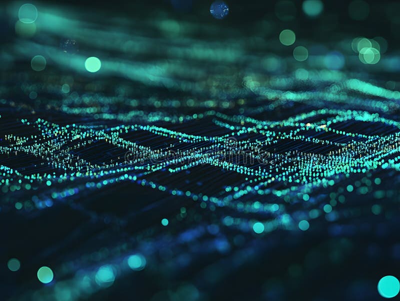 959 Digital Abstract Network Glowing Data Binary Code Dark Blue Background Stock Photos - Free ...