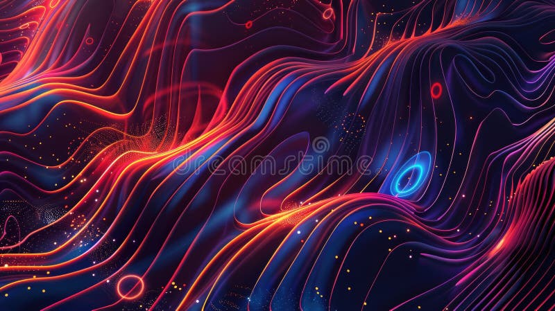 Abstract Data Flow Complex Circuit With Digital Technology Style Design