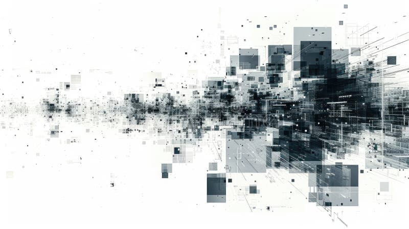Abstract Data Flow Complex Circuit With Digital Technology Style Design Aig53 Stock Image