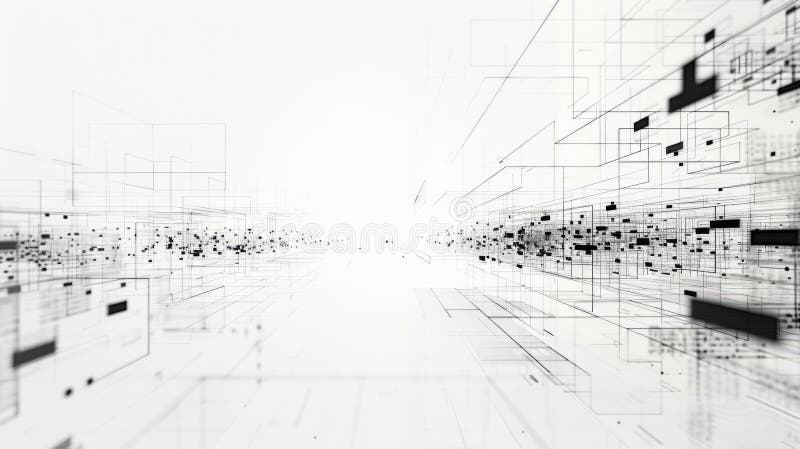 Abstract Data Flow Complex Circuit with Digital Technology Style Design ...