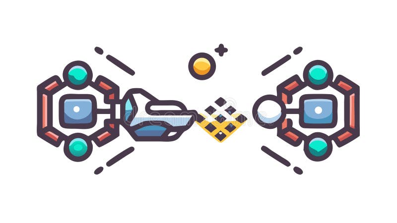 Abstract Data Flow and Connections, Digital Network, Information Exchange, Vector Design ...