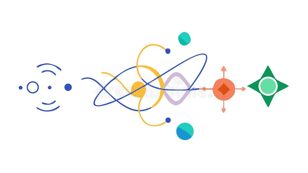 Abstract Data Flow Connections Lines Points Vector Design Generative Ai Stock Vector