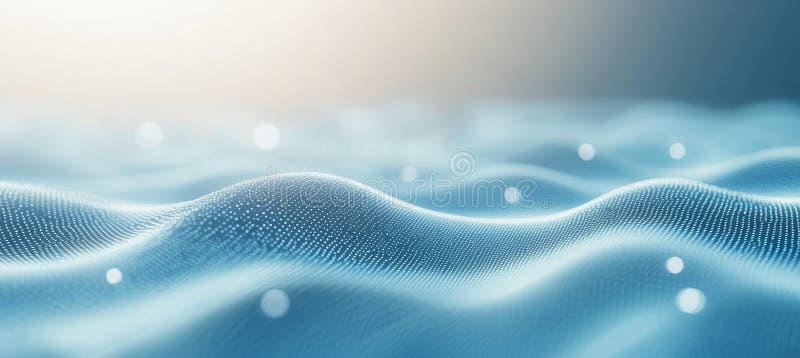 Abstract Data Flow, Digital Wave of Particles, and Glowing Light ...