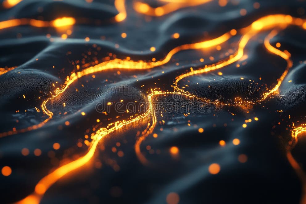 Abstract Data Flow with Dramatic Lighting and Textures Stock ...