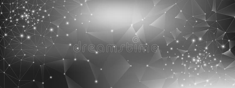 Abstract Data Flow. Gray Science Tech Network Stock Vector ...