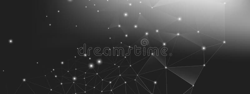 Abstract Data Flow. Gray Science Visualization Stock Vector ...