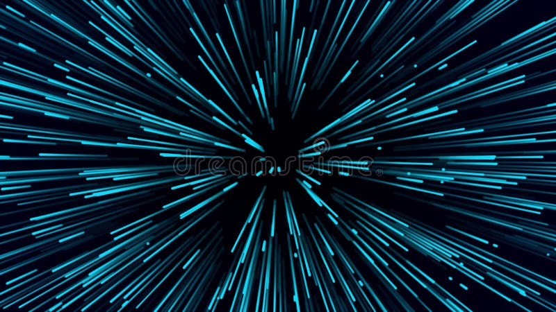 Abstract Data Flow Space. Light Rays. Explosion Effect. Sci-fi Motion ...