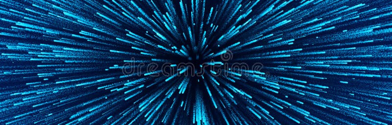 Abstract Data Flow Space. Light Rays. Explosion Effect. Sci-fi Motion ...
