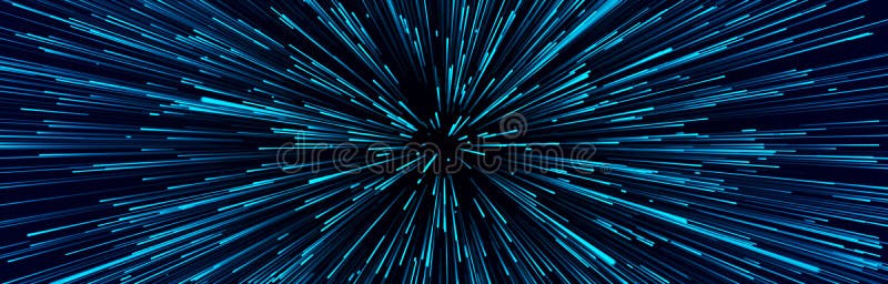 Abstract Data Flow Space. Light Rays. Explosion Effect. Sci-fi Motion ...