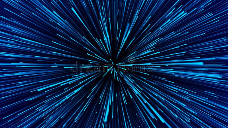 Abstract Data Flow Space. Light Rays. Explosion Effect. Sci-fi Motion ...