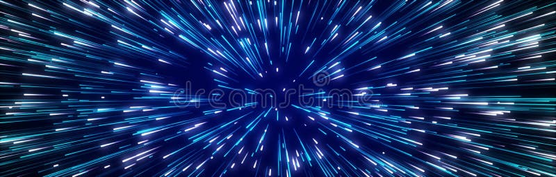 Abstract Data Flow Space. Light Rays. Explosion Effect. Sci-fi Motion ...