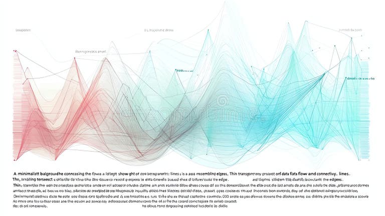 Abstract Data Flow Visualization with Lines and Connectivity in Pastel Colors Stock Illustration ...