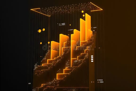 Abstract Data Graph Concept with Data Clusters and Particles. Digital ...