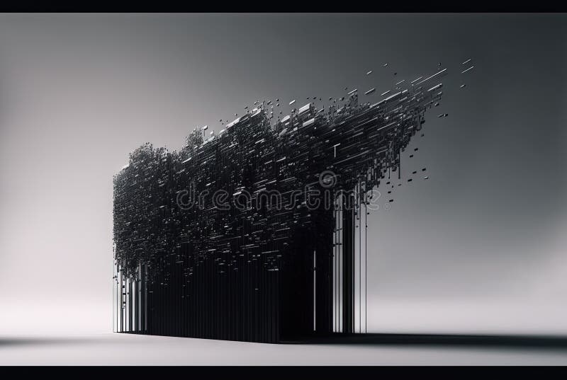 Abstract Data Graph Concept with Data Clusters and Particles. Digital ...