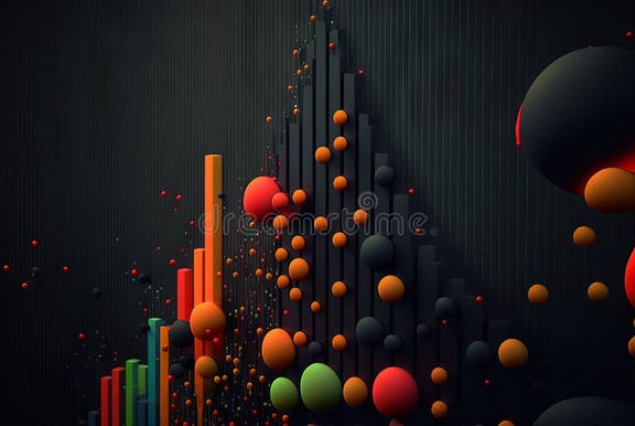 Abstract Data Graph Concept with Data Clusters and Particles. Digital ...