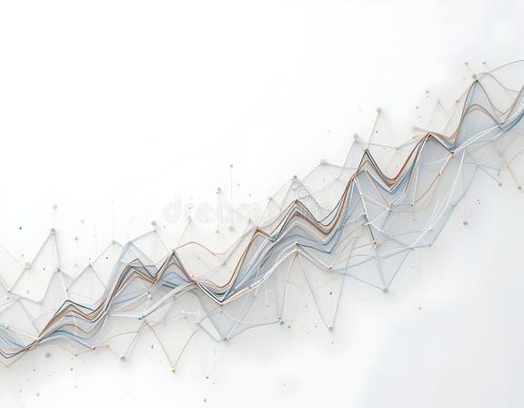 Abstract Data Graph Displaying Trends on a White Background Stock Image ...