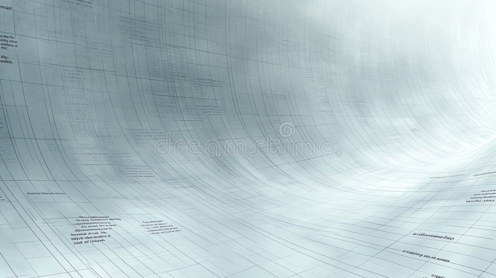 Abstract Data Landscape with Gridlines and Text Information Concept ...