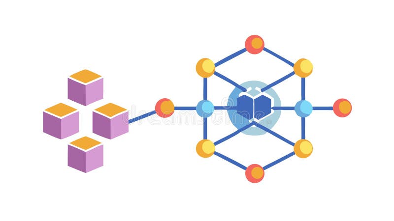 Abstract Data Network, Blockchain, Interconnected System, Vector Design Generative AI Stock ...