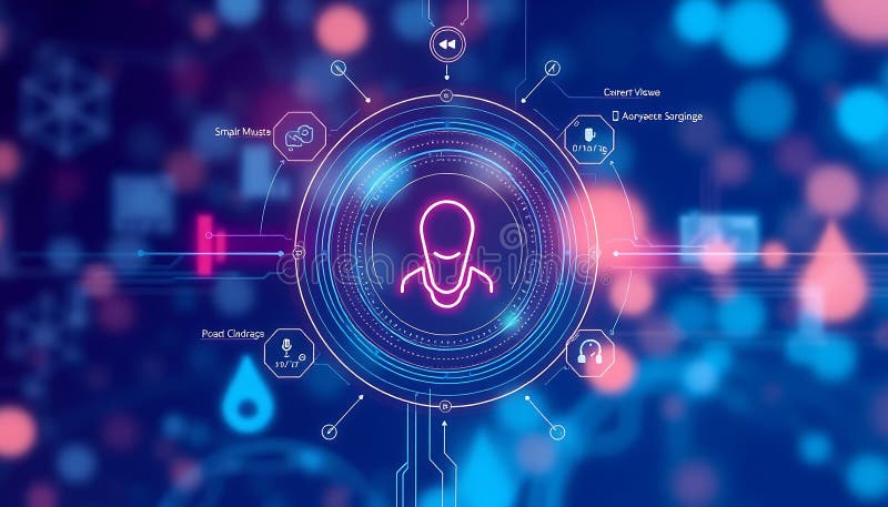 Abstract Data Network Diagram, Technology Connection, Digital Interface ...