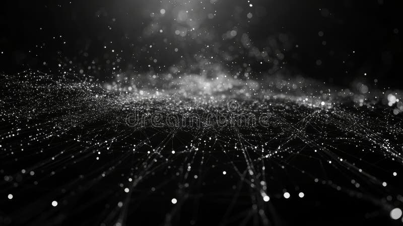 Abstract Data Network Nodes in Empty Space with a Dazzling Array of ...