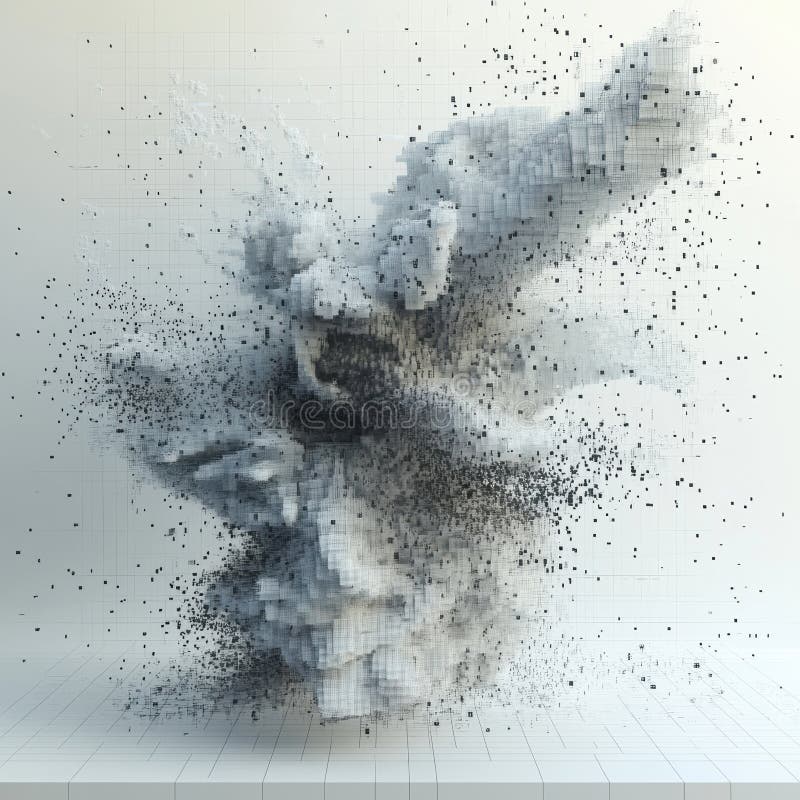 Abstract Data Patterns in High Fidelity Visual Art Stock Illustration ...