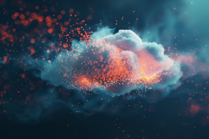 Abstract Data Points Merging with a Floating Cloud Representing the ...