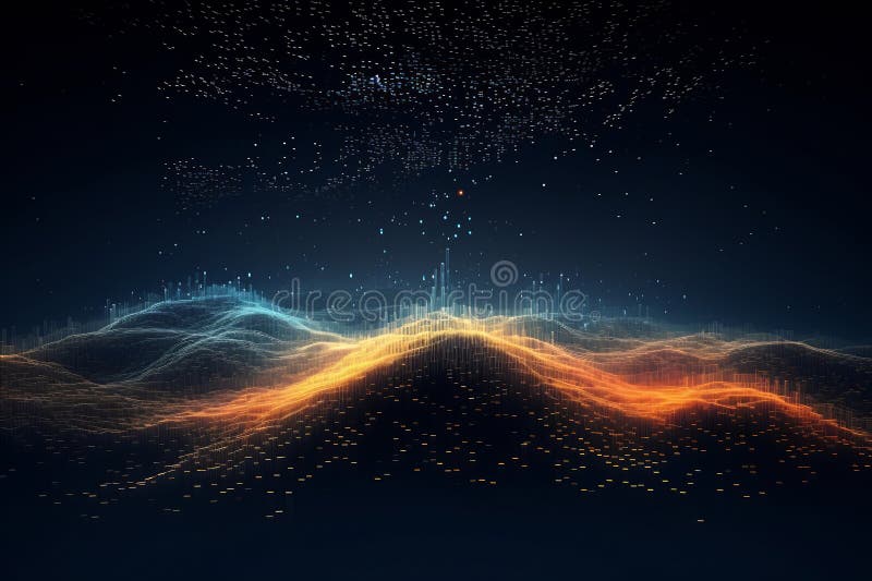 Abstract Data Pulse stock photo. Image of dynamic, visualization ...