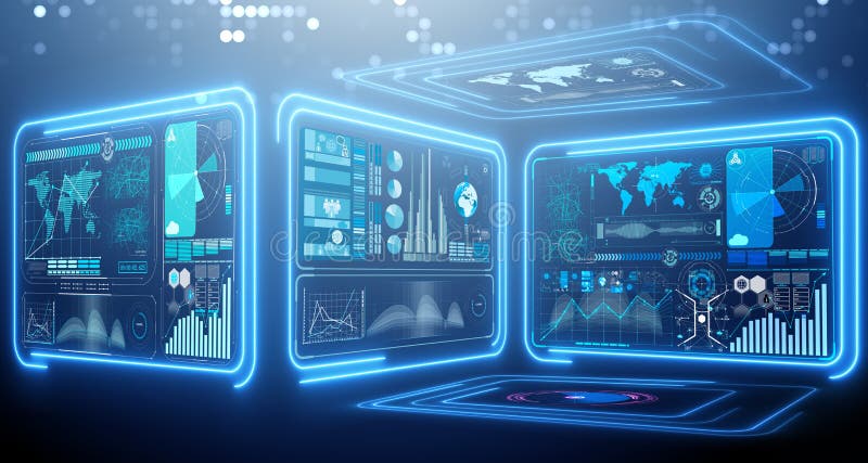 Futuristic Data Chart Stock Illustrations – 18,779 Futuristic Data ...