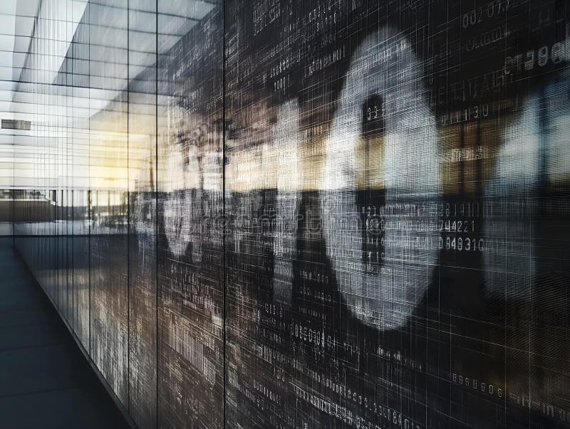 Abstract Data Stream, Binary Code, Technological Background, Flowing ...