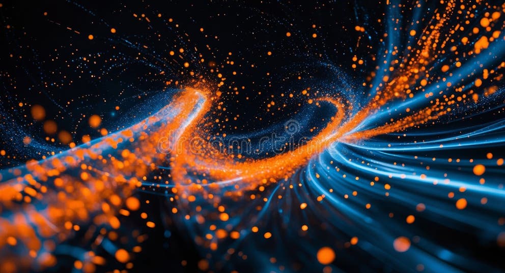 Abstract Data Stream Visualization with Glowing Particles and Light ...