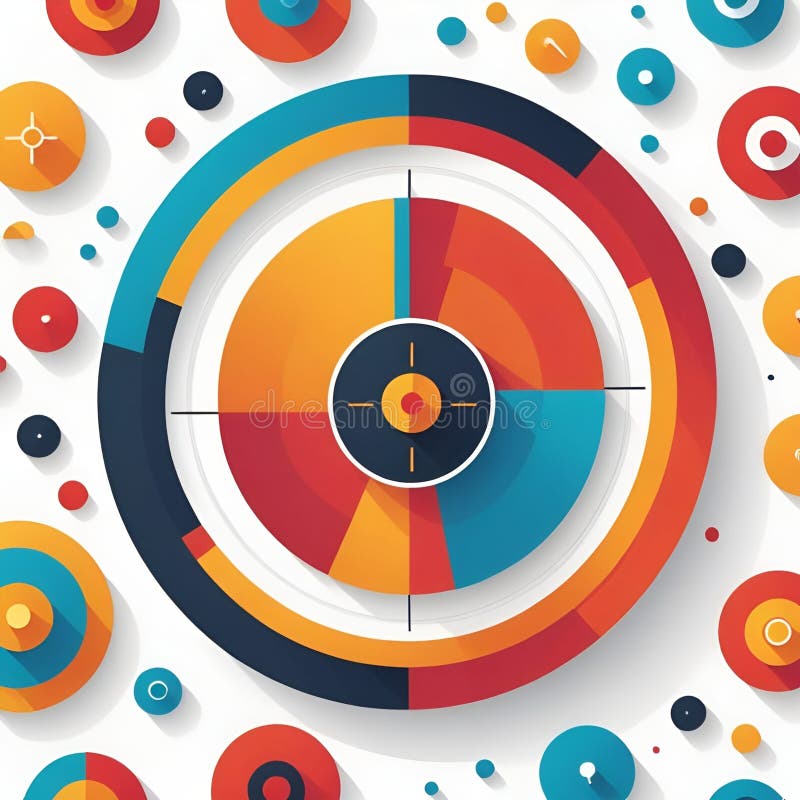 Abstract Data Target and Analytical Visualization Stock Illustration ...