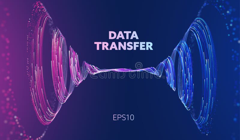 Abstract Data Transfer Vortex. Futuristic Digital Technology. Vortex ...