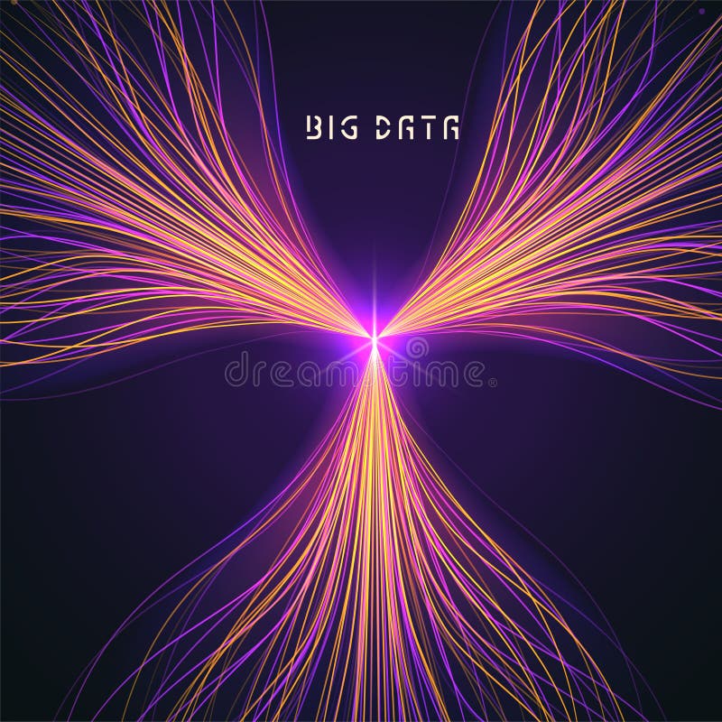 Abstract Data Transmission Visualization Stock Vector - Illustration of ...