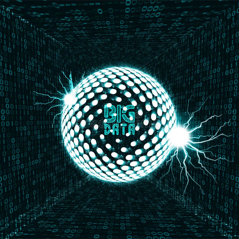 Abstract Data Transmission Visualization Stock Vector - Illustration of ...