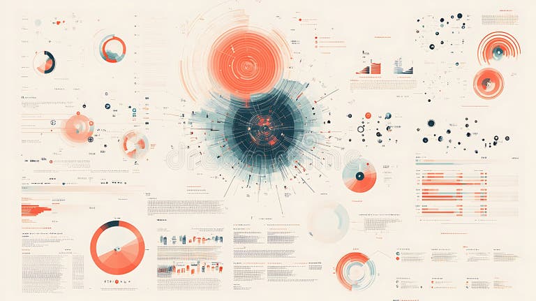 Abstract Data Visualization Artwork Featuring Charts Graphs and ...
