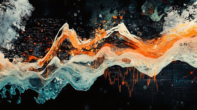 Abstract Data Visualization with Brushstrokes and Numeric Overlays ...