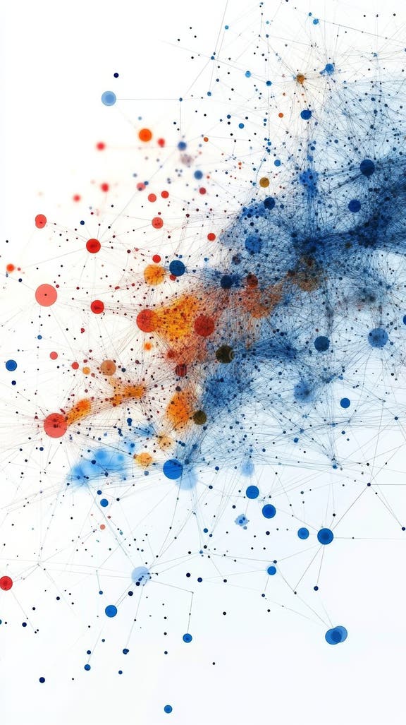 Abstract Data Visualization with Colorful Clusters and Textures Stock Illustration ...