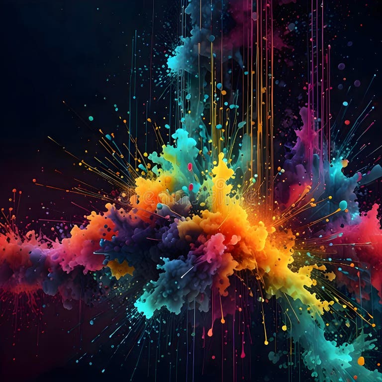 Abstract Data Visualization with Colorful Particles and Glowing Effects ...