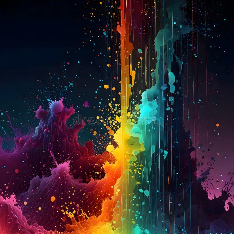 Abstract Data Visualization with Colorful Particles and Glowing Effects ...
