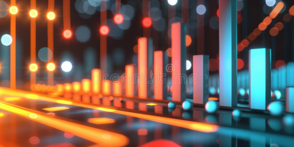 Abstract Data Visualization. Created by Generative Artificial ...